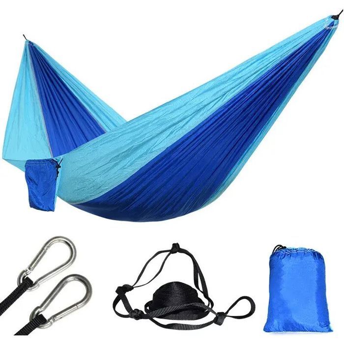 Hamac en Nylon ultraléger pour 1 personne, Parachute bleu, Portable ...