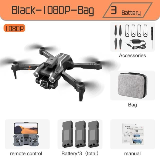 Noir-1080P-Sac-3B-Mini importateur K9 PRO avec caméra HD 4K, VS Z908 ...