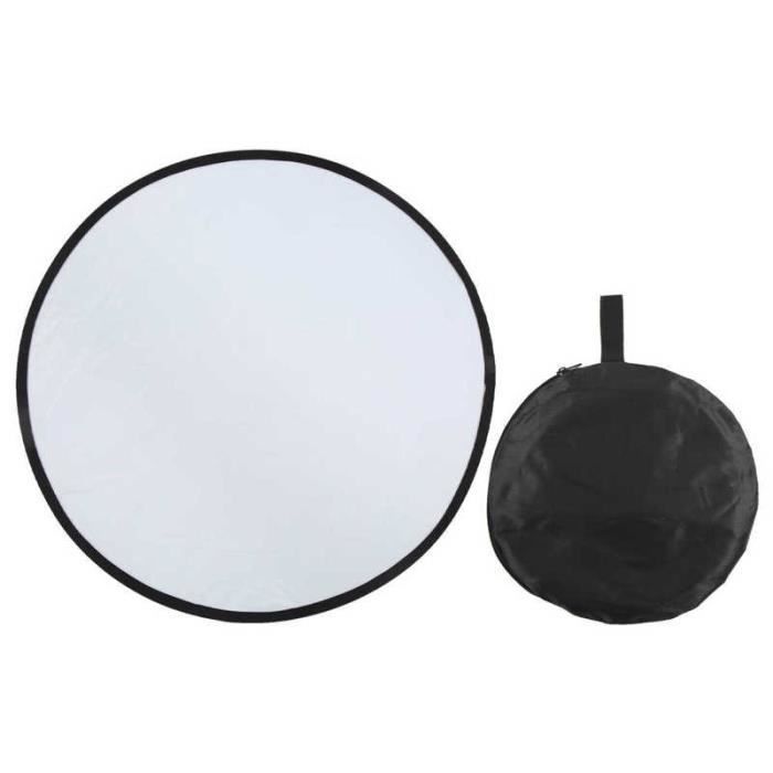 80cm-Silver White 2 In1 Reflector Portable Round Photography Light ...