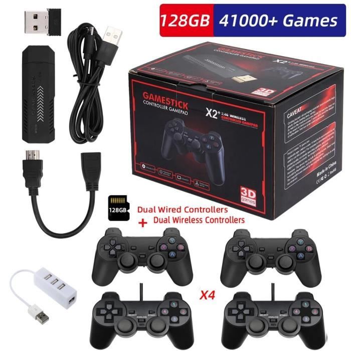 128 Go 4 GamePads - Console de jeu vidéo portable pour PS1 N64, GD10 ...