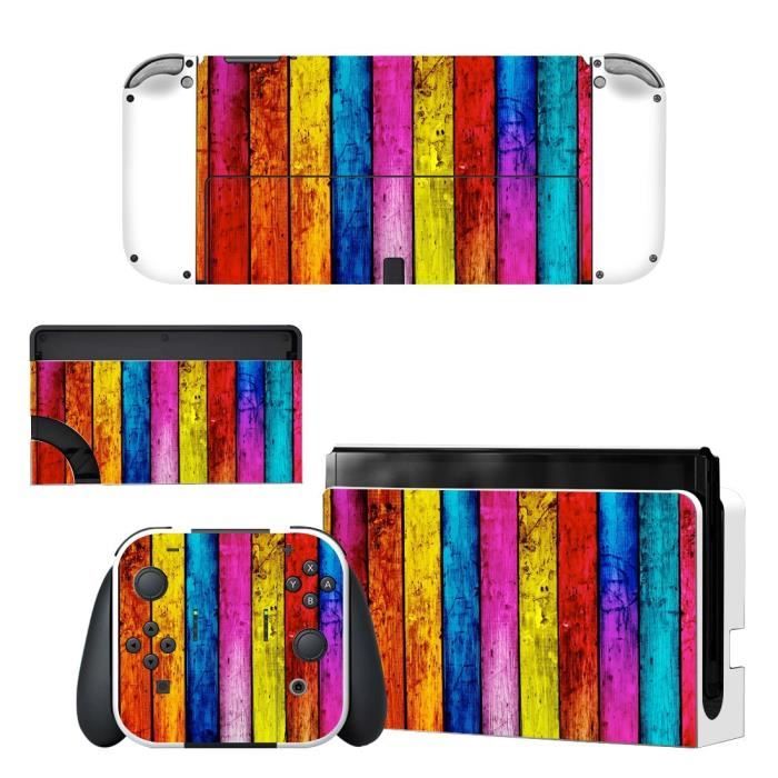 Juste de protection complète pour Nintendo Switch, Autocollant coloré ...