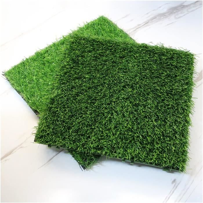 Dalles De Terrasse Carrées, Tapis De Gazon Artificiel Extérieur Epaisseur 3.5Cm Tapis De Gazon ...