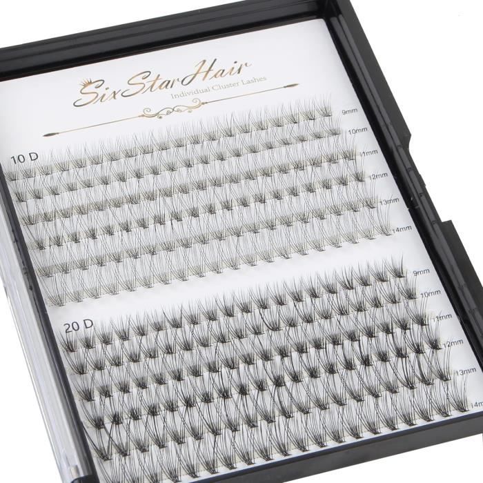 Cils Extension de Cils 240Pcs Faux Cils Individuel Naturel 9-14mm 10D ...