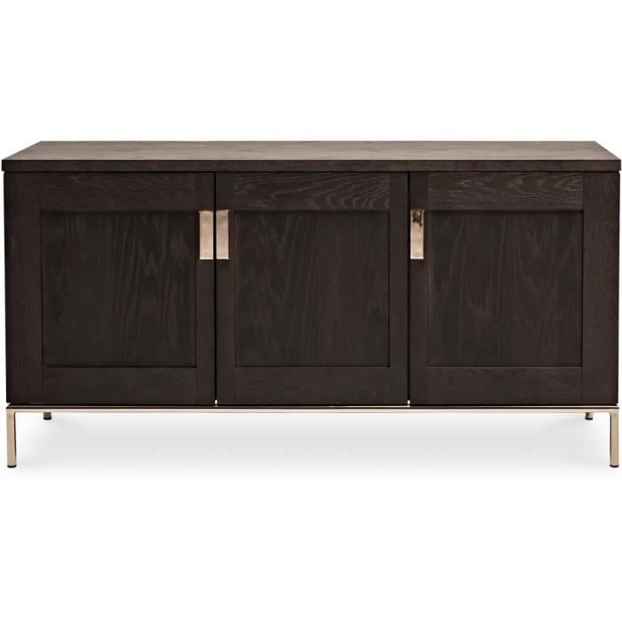 Buffet en bois fonçé -Zuri Chocolat - Cdiscount Maison