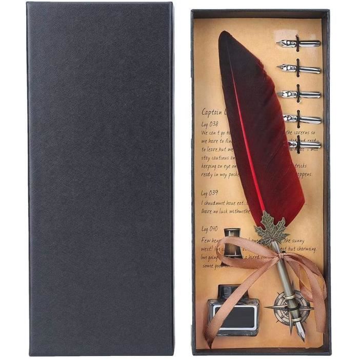 Plume Dip Pen, Vintage Antique Quill En Acier Inoxydable Plume Écriture ...