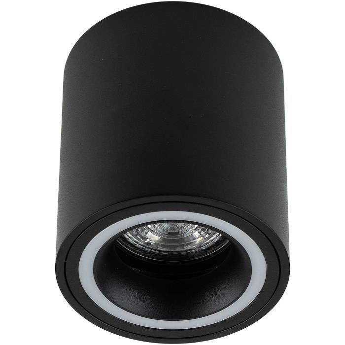 Moderne Halis Ov Plafonnier Apparent Noir Douille Gu10, Éclairage De ...