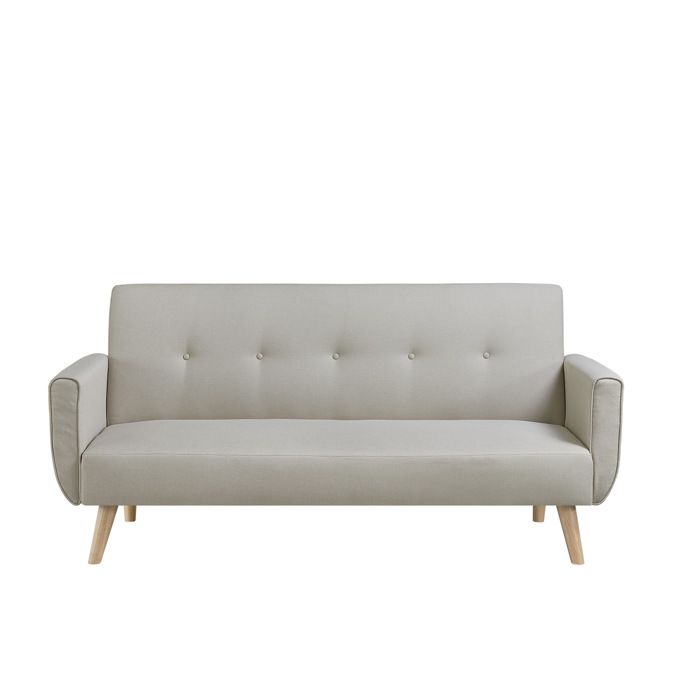 MALMO - Canapé scandinave convertible 3 places beige - Cdiscount Maison