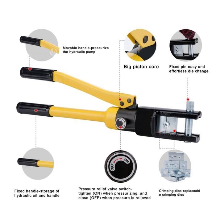Pince À Sertir Manuelle Sertisseuse De Cable Hydraulique, Configuration De Module Hexagonal D ...