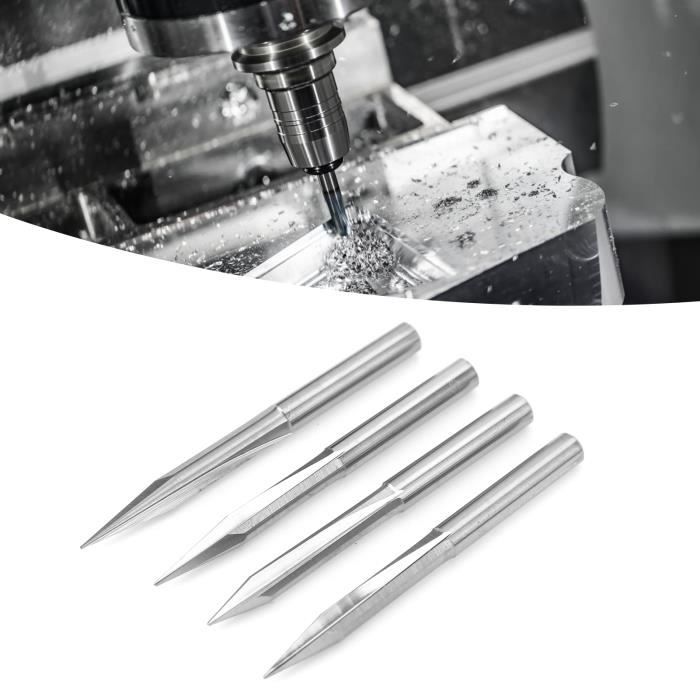 EJ.life - Mèche de gravure en forme de V - 4 pièces de fraise à ...