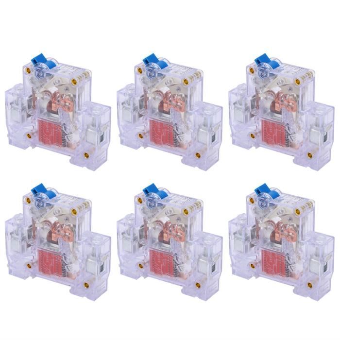 EJ.life Équipement de protection de circuit 12 pièces DZ47-63 1P 6-63A ...