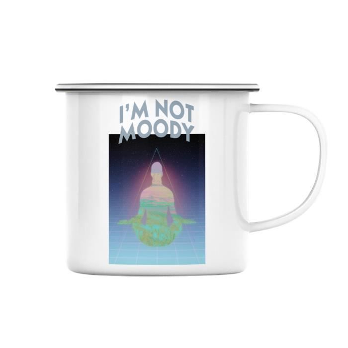 Mug - Fabulous - I'm Not Moody - Métal Emaillé - Vintage - Cylindrique ...