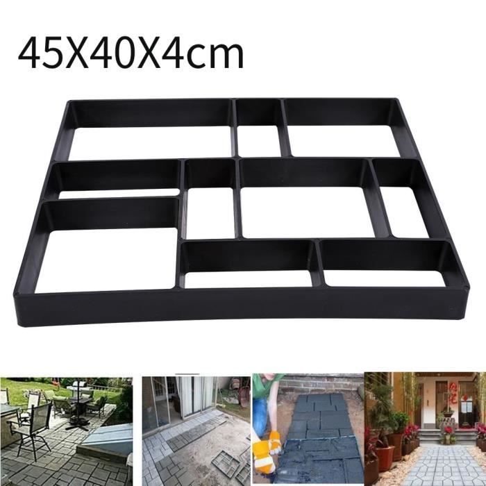 Moule à Pavé Plastique Pavage Moyen Béton Moules Pierres Stepping Stone ...