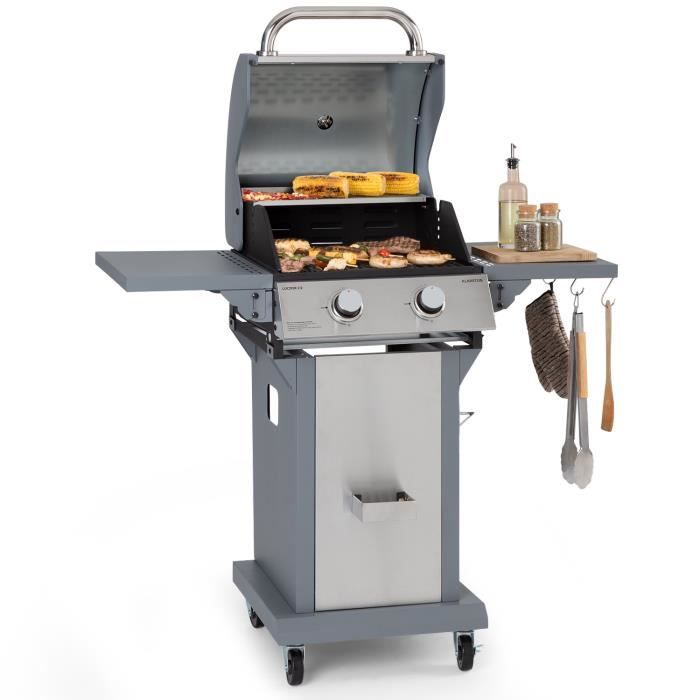 Klarstein Barbecue à Gaz 3 Brûleurs 10,8 kW Grill à Gaz BBQ Plancha Gaz ...