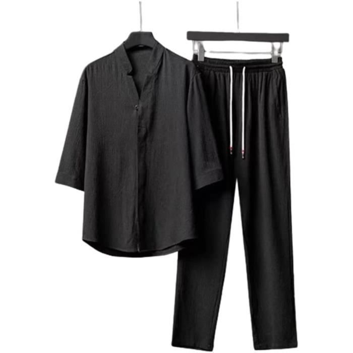 Ensemble de Vetements 2 pièces en Lin pour Hommes Tenues d'été pour Les ...