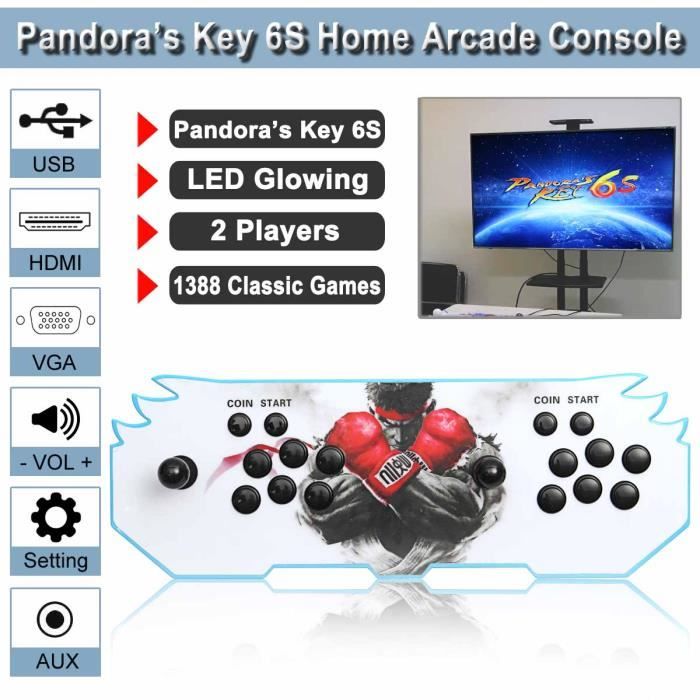 1388 En 1 Pandora's Box 6S Arcade Console Double Stick Classique Vidéo ...