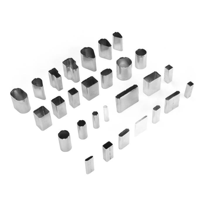 Qiilu Ensemble de coupe-poinçon creux Perforateur en Forme de Cuir, 28 ...