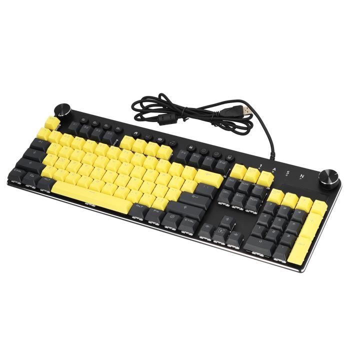 Qiilu Clavier rétroéclairé Clavier mécanique de raffineur magique NKRO ...