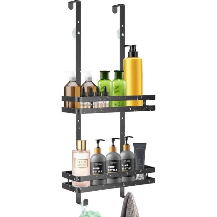 Étagère De Douche À Suspendre, Support Douche Acier Inoxydable Avec Paniers Et Crochets, Etagere ...