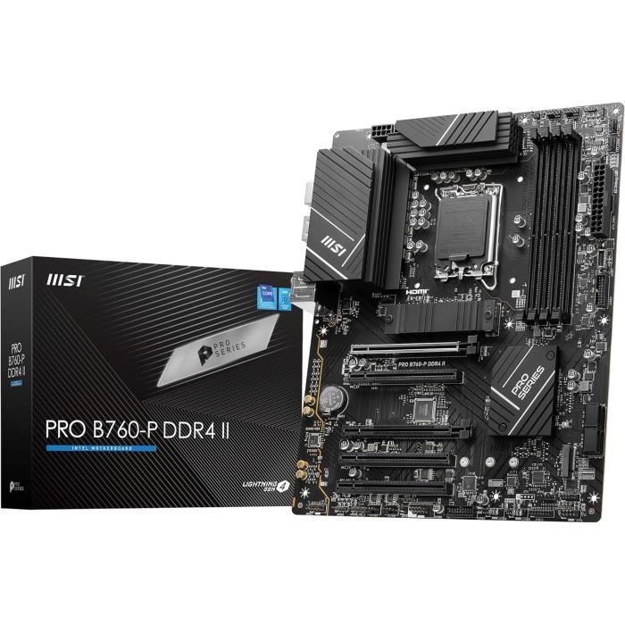 Pro B760-P Ddr4 Ii Carte Mère, Micro-Atx - Pour Processeurs Intel Core 14E, 13E & 12E Génération ...