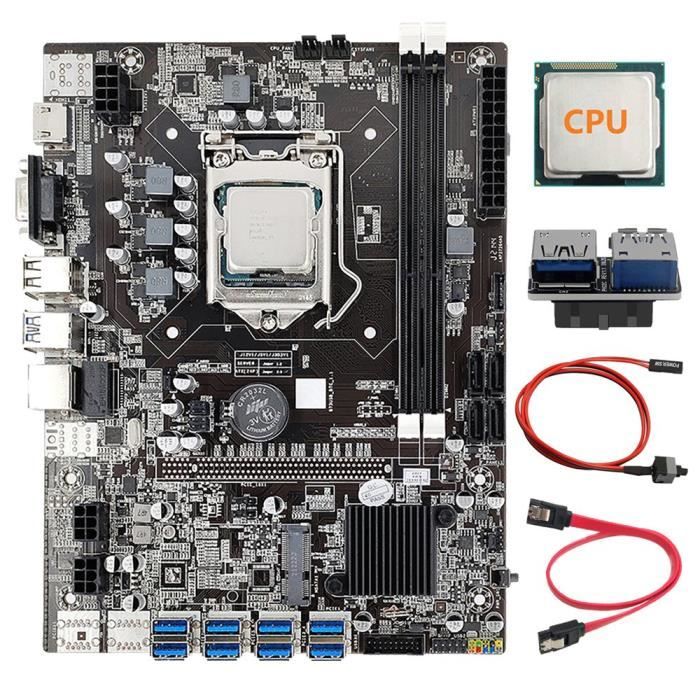 B75 8 Card Mining Motherboard+USB3.0 19-Pin Adapter+SATA-Switch Cable - Cdiscount Informatique