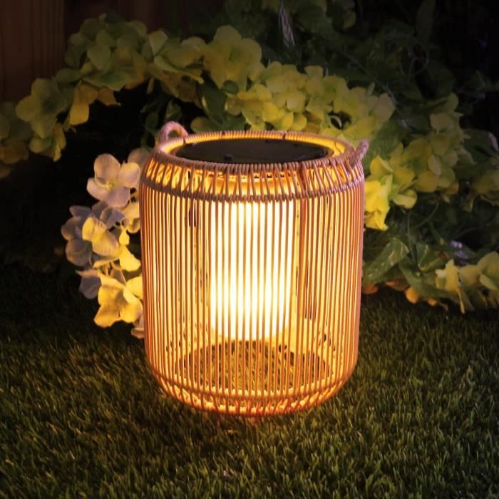 RWWR Lanterne Solaire Extérieur, 2en1 Solaire USB Rechargeable Lampe de ...