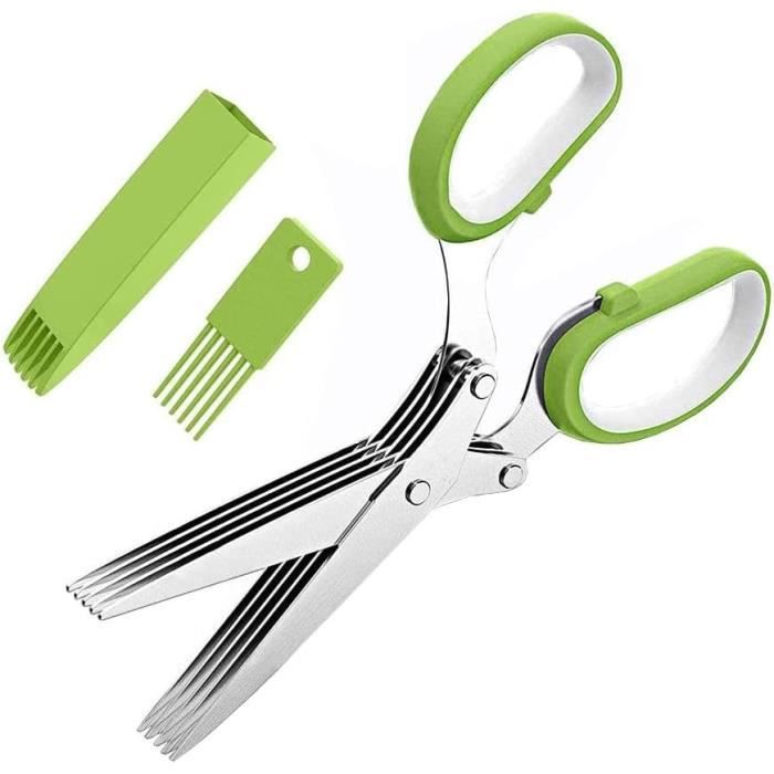 Ciseaux À Herbes Ciseaux De Cuisine À 5 Lames En Acier Inoxydable ...