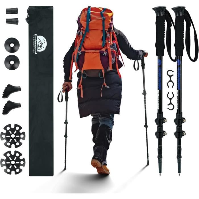 Bâton De Randonnée Pour Femme Et Homme, Bâton De Nordique 1-2 Pièce ...