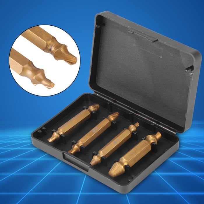 VBESTLIFE Jeu de 4 Extracteurs de Vis/Boulons endommagés - Perceuse visseuse incluse - Cdiscount ...
