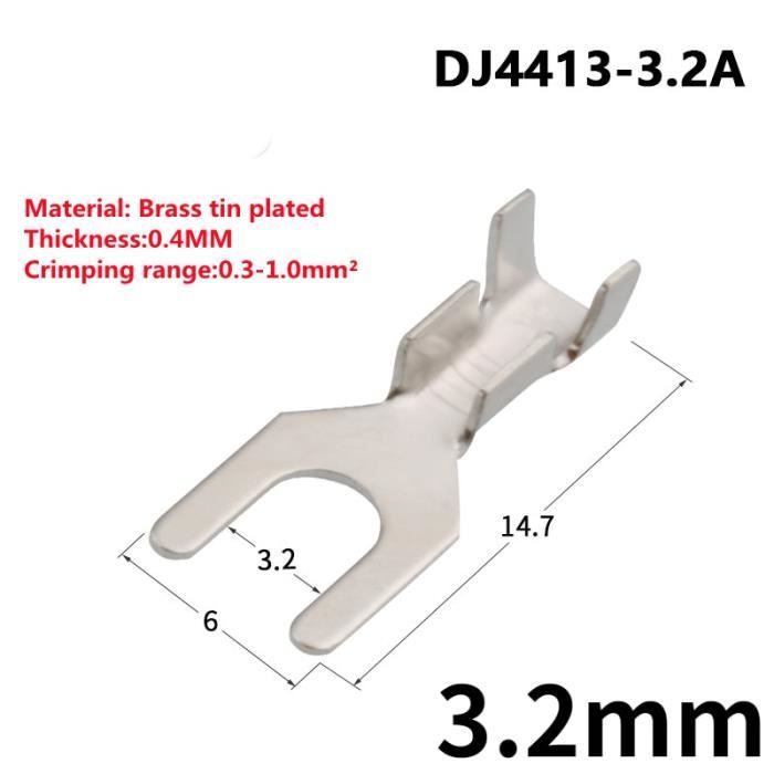 COSSE ELECTRIQUE,DJ4413-3.2A--Connecteurs de câbles de voiture, 100 pièces, bornes à sertir ...