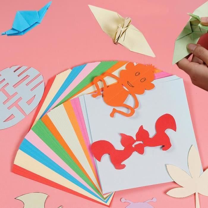 BL09904-Papier à Plier de Couleur Carrée Papier Origami 100 feuilles ...