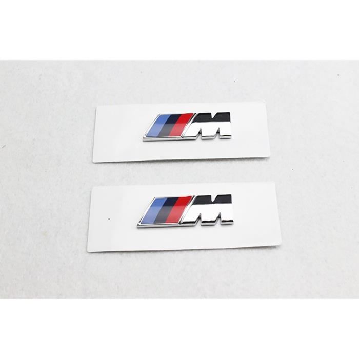 2 pcs Argent M Performance logo emblème badge BMW E36 E39 E46 E90 E60 ...