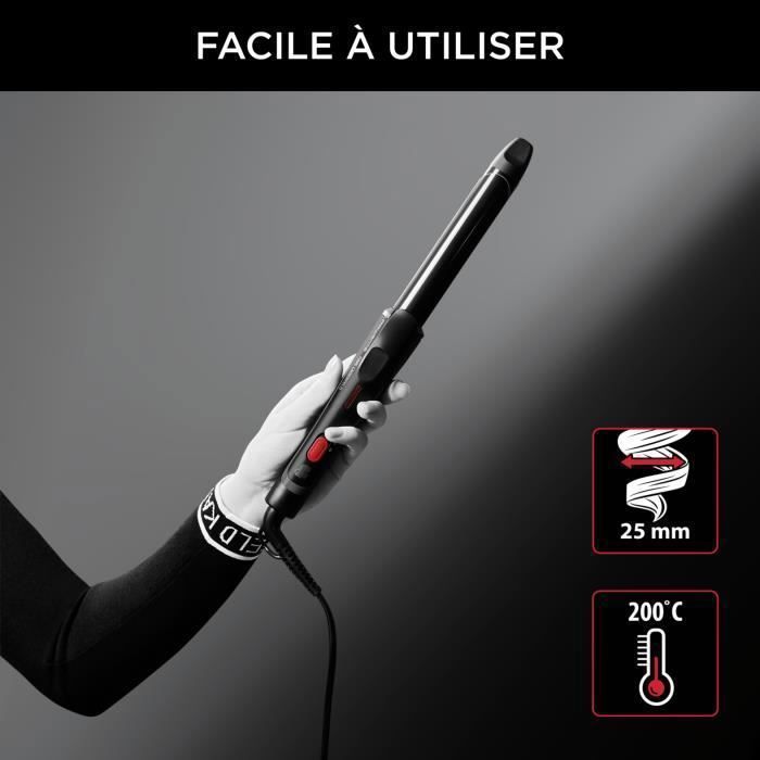 ROWENTA x KARL LARGERFELD Fer à boucler, Diamètre 25 mm pour des ...