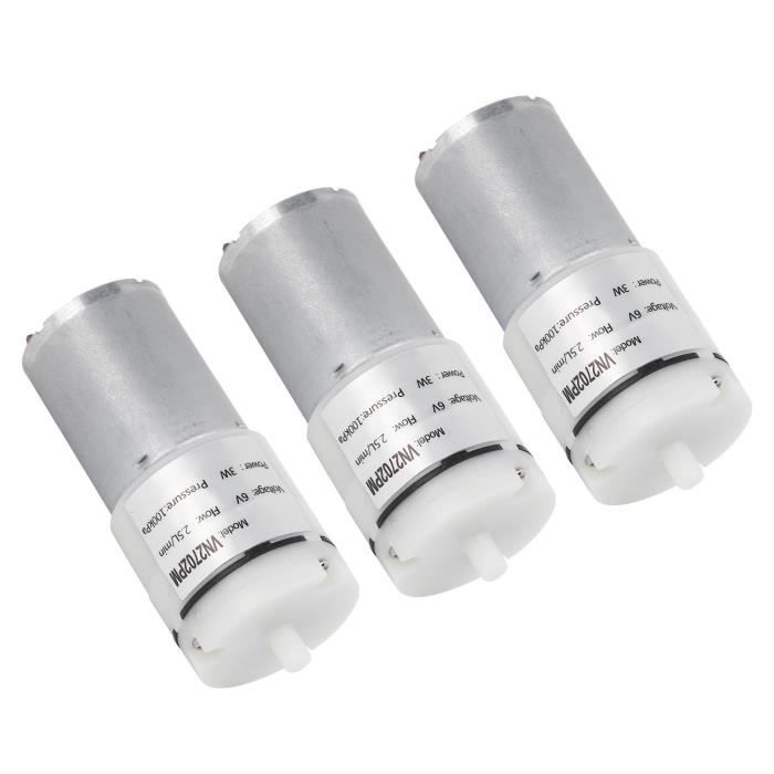 Micro pompe à diaphragme Mini Pompe à Vide, 3 Pièces DC 6V 3W Mini ...