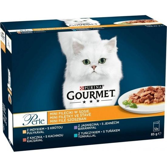 Purina Aliments Pour Chat Gourmet Perle Thon Dinde Agneau Canard ...