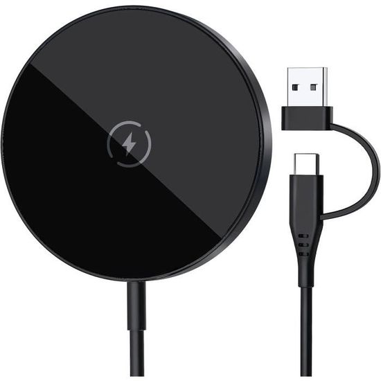 Chargeur sans Fil Chargeur Magnétique Induction 15W Chargeur Rapide ...