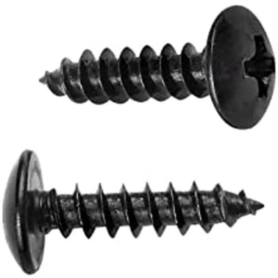 Autotaraudeuses Vis À Bois Noir - Fixations Acier Au Carbone Vis À Tête Cruciforme Ronde Tête De ...