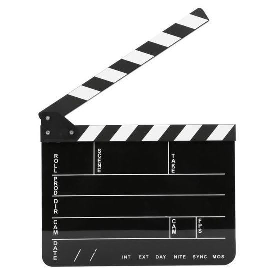 GOTOTOP Clap de réalisateur Clap en Acrylique Clap d'Action de Film ...
