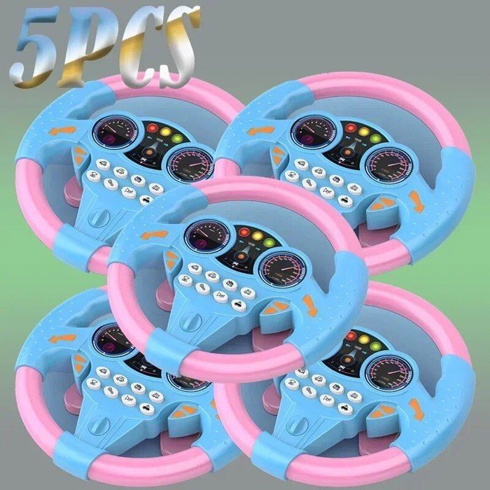 Simulation de volant rotatif multifonctionnel pour enfants,voiture de conduite,co-pilote,jouet ...