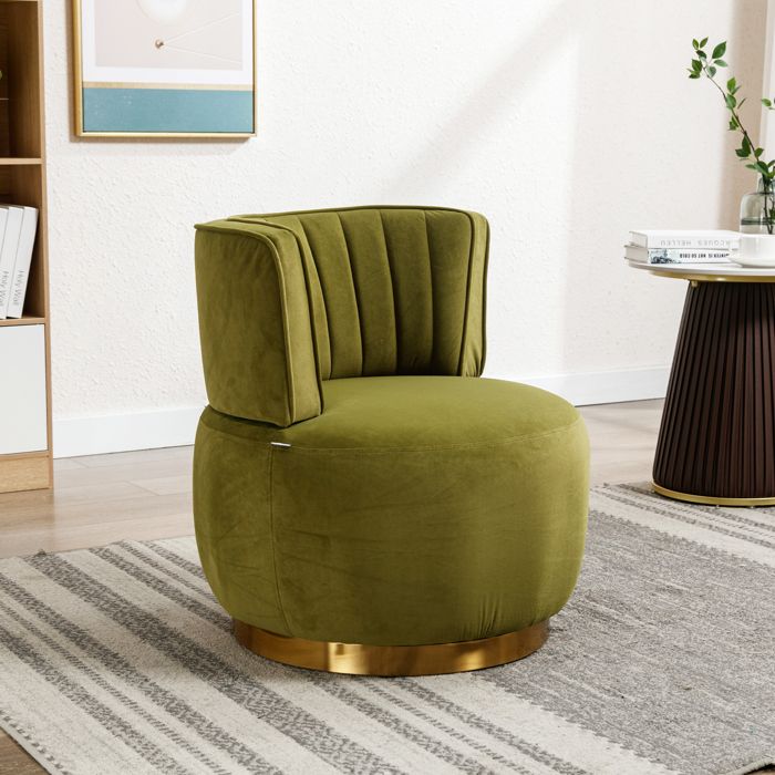 Chaise Pivotante Ronde 62,5×62×69,5cm - OKWISH - Dossier Confortable ...