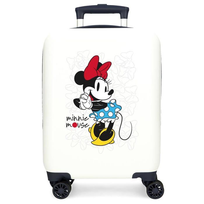 Valise cabine - Disney - Mickey et Minnie - 33L - 4 roues - ABS blanc