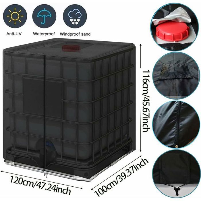 Housse de protection - KCVV - IBC 1000L - Anti-UV - Polyester 420D ...