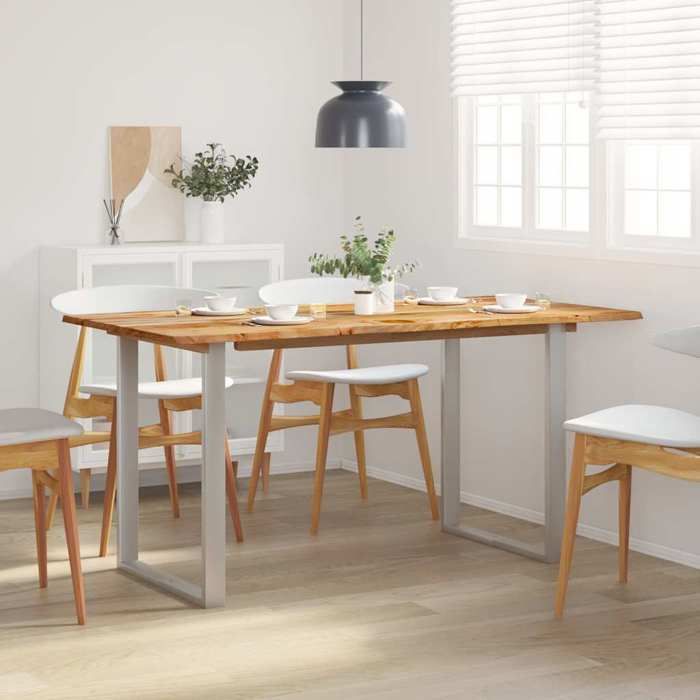 Table de salle à manger BDM - 154x80x76 cm - - bois d'acacia solide ...