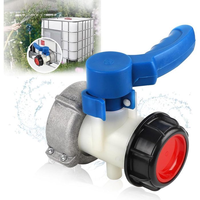 Vanne de réservoir 1000L DN50 (75mm) Connecteur de réservoir IBC Vanne ...
