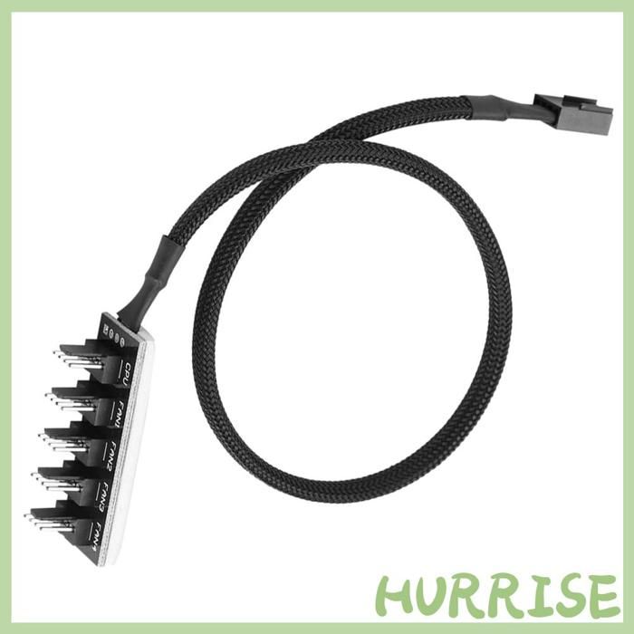 PWM Fan Hub, PC 5-Way Splitter Hub Adapter Cable 4 Broches PWM Fanaby 1 ...