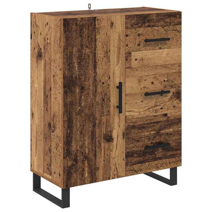 Buffet bas séjour,{1 pièce},meuble de rangement,design épuré, Bois ...