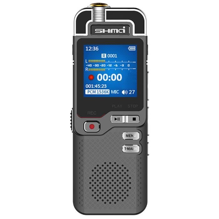 16G - Enregistreur Numérique Professionnel 1536kbps D60, Mini Dictaphone Denoise, Lecteur Mp3 À ...