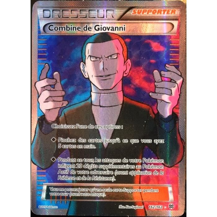 Carte Pokémon Combine de Giovanni - ASMODEE - ULTRA RARE FULL ART XY08 ...