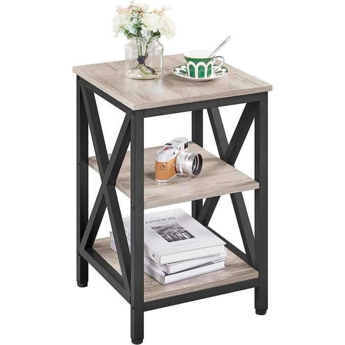 Table de Chevet Table d'Appoint Bout de Canapé en Bois Industrielle ...