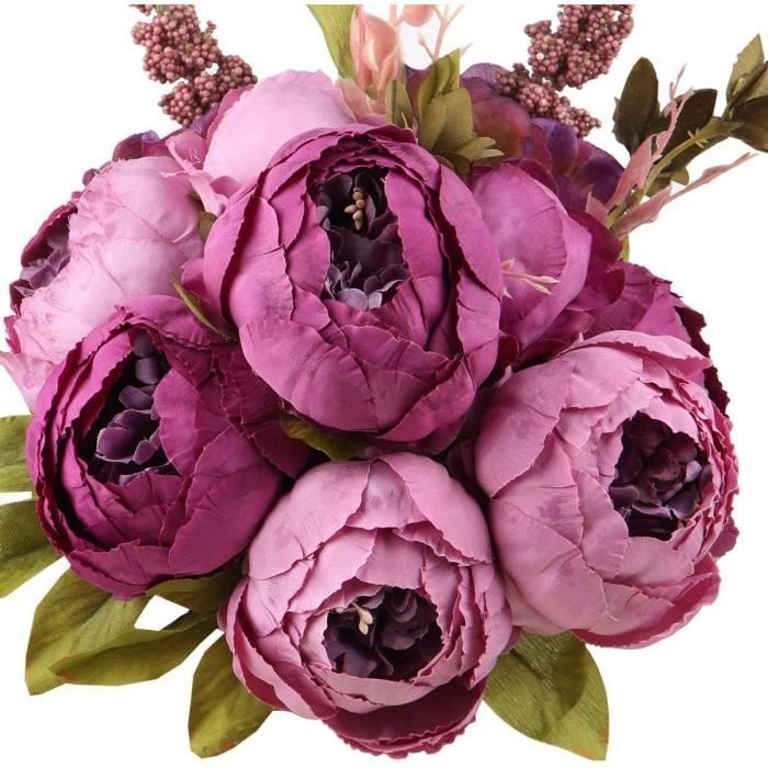 Fausses Fleurs Ancien Pivoine Artificielle Fleurs En Soie Bouquet ...