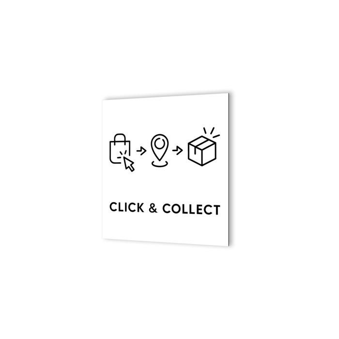 Pictogramme Click and Collect - Panneau signalétique Dibond blanc ...